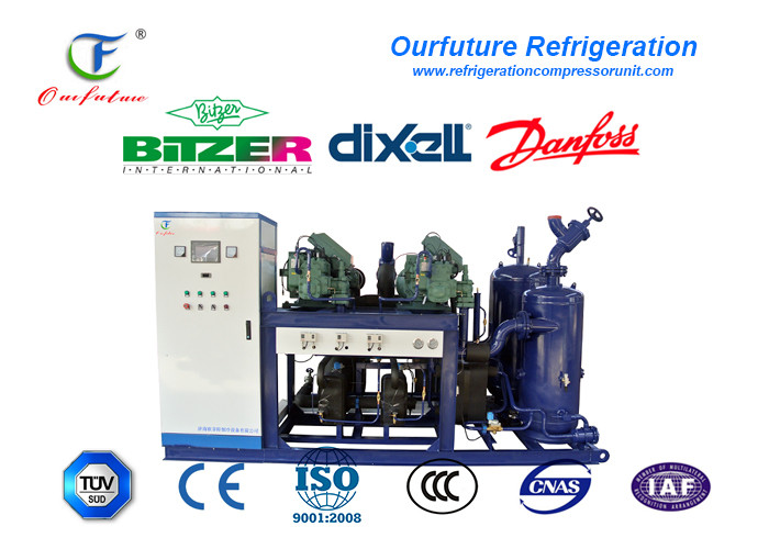 R404a Refrigeration Water Cooled Screw Chiller Multi Stage Energy ...